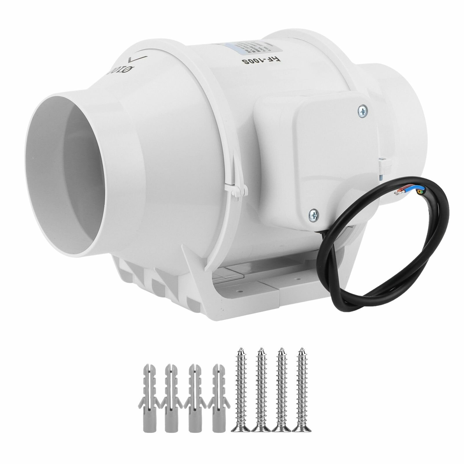 220V 4in Бесшумный настенный вытяжной вентилятор с большим воздушным потоком для использования на кухне