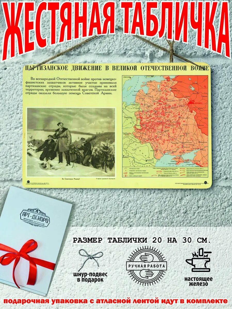 Советская карта партизанского движения