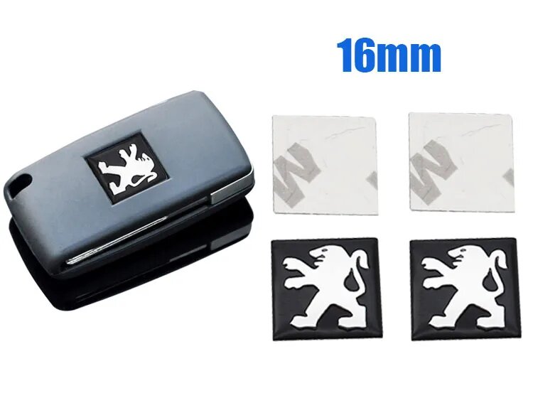 2 шт. 20 шт. Лидер продаж 3D Peugeot 16 мм 14 мм старый алюминиевый брелок с логотипом автомобиля украшение эмблема авто ключ значок наклейка аксессуары