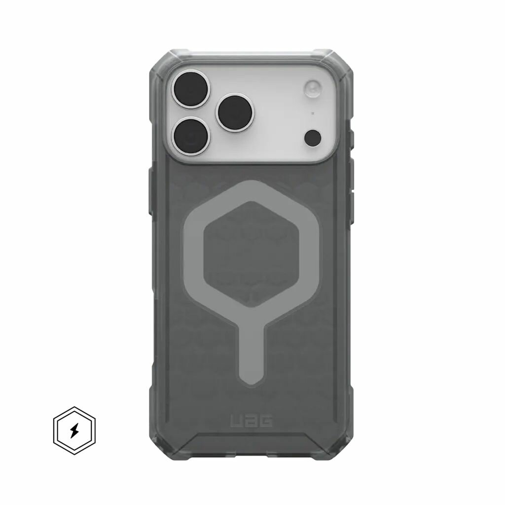 Чехол с поддержкой MAGSAFE UAG Essential Armor для iPhone 17 Pro 6.3", цвет тонированный (Ash)