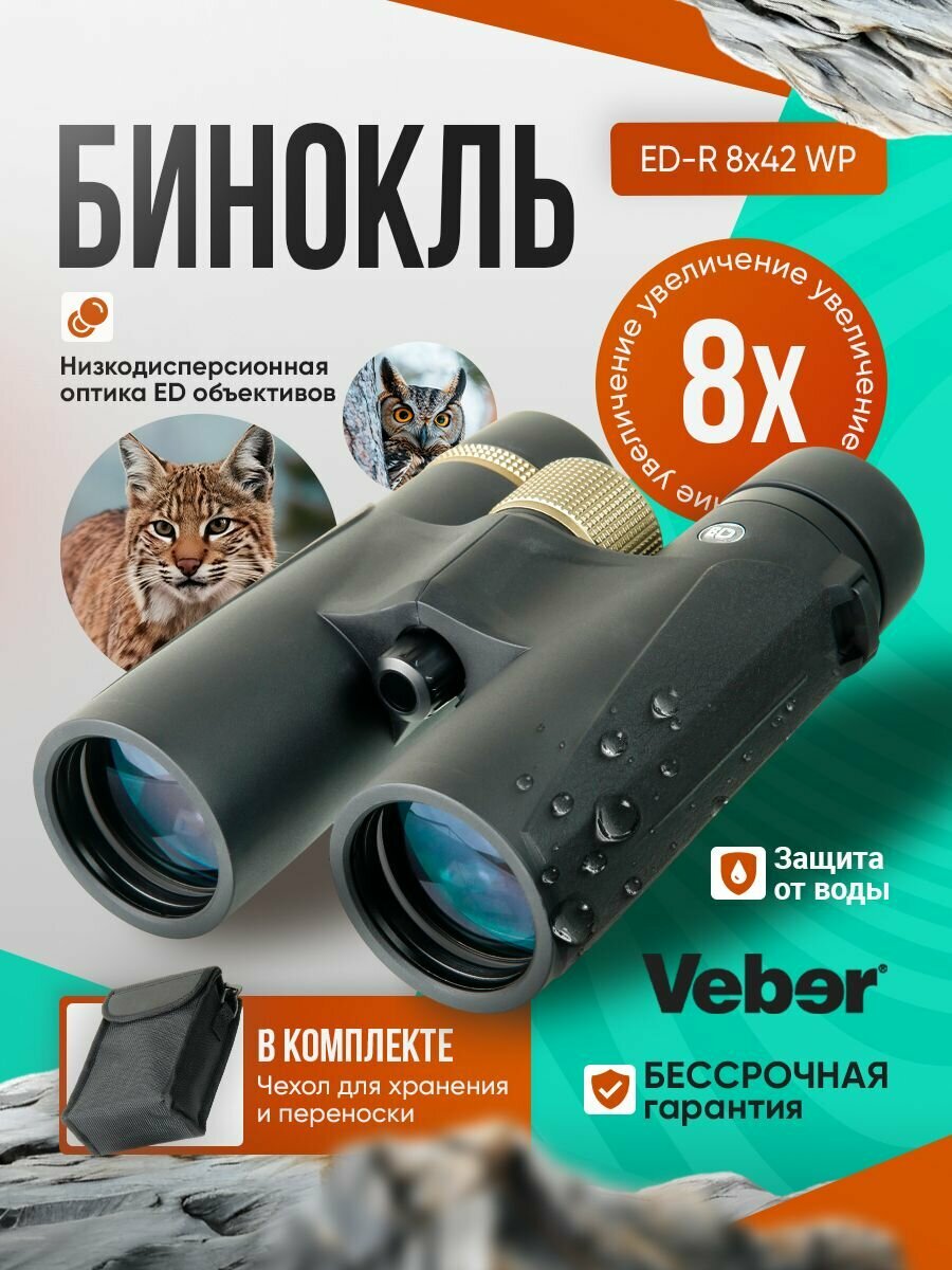 Бинокль Veber ED-R 8x42 WP