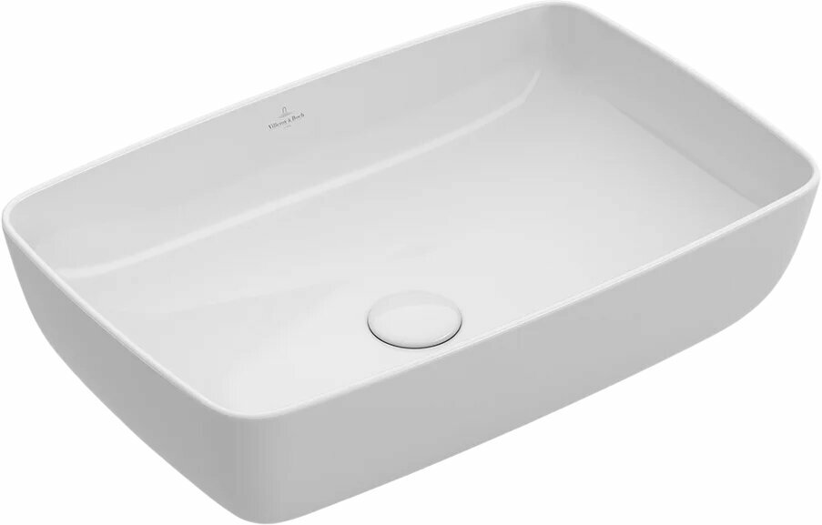 Накладная раковина Villeroy & Boch Artis 4172 58 01 58 накладная, без отверстия под смеситель, фарфоровая, прямоугольная, раковина для ванной, белая