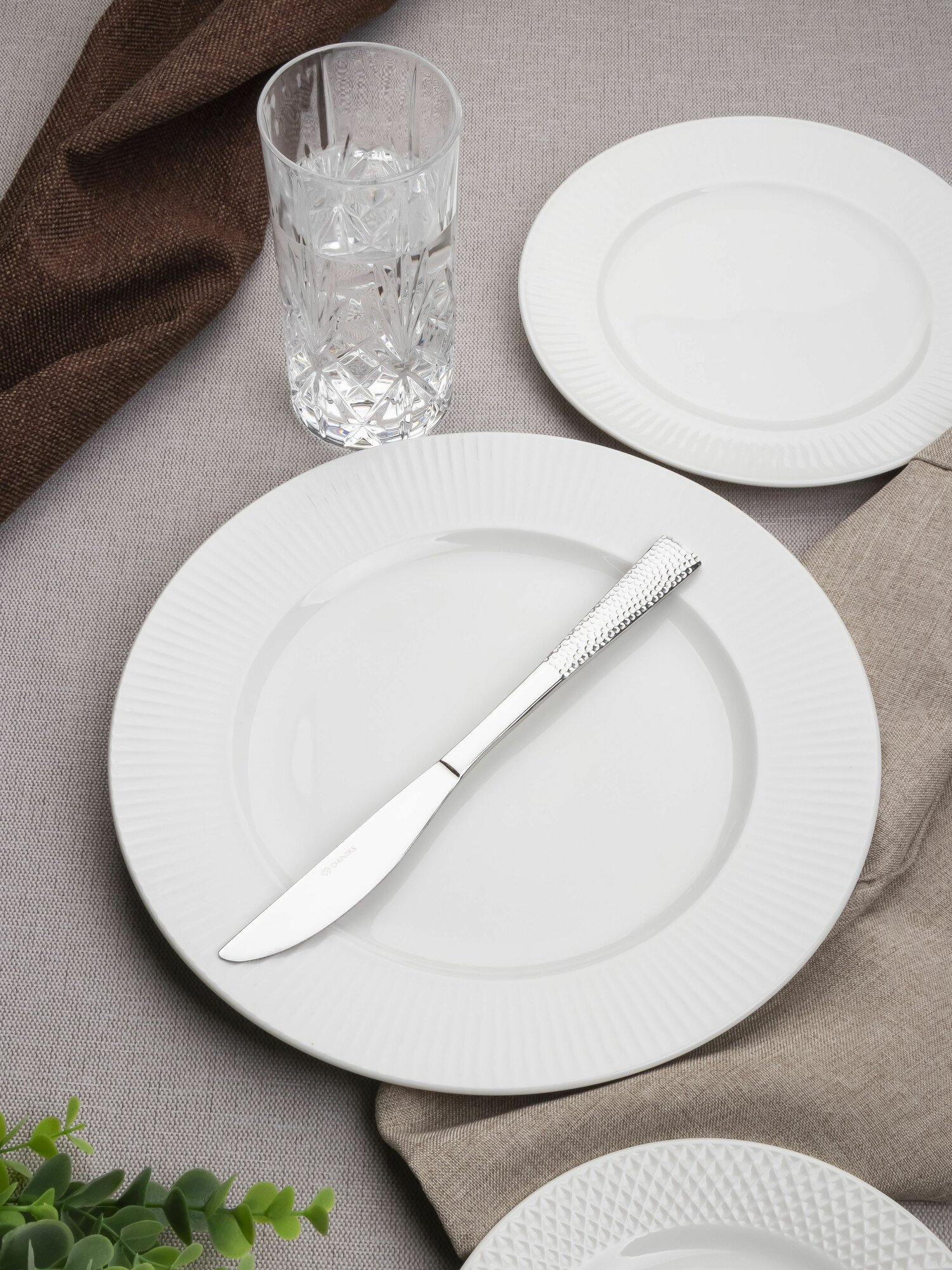 Ножи столовые Daniks Ripley, нержавеющая сталь, 2 шт, серебристые