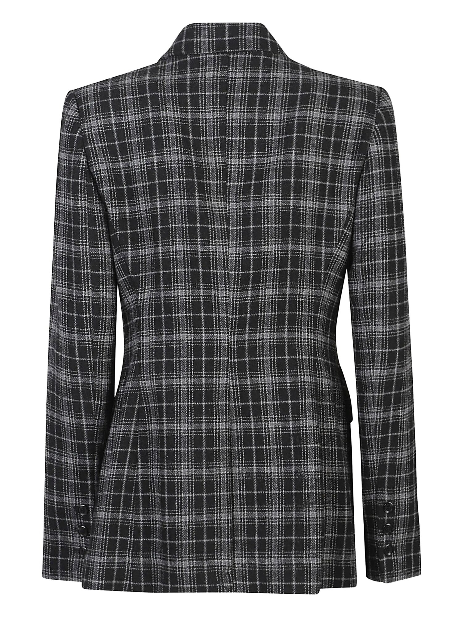 Куртка Pinko Double-breasted check blazer, размер 40, black/black — фото 1