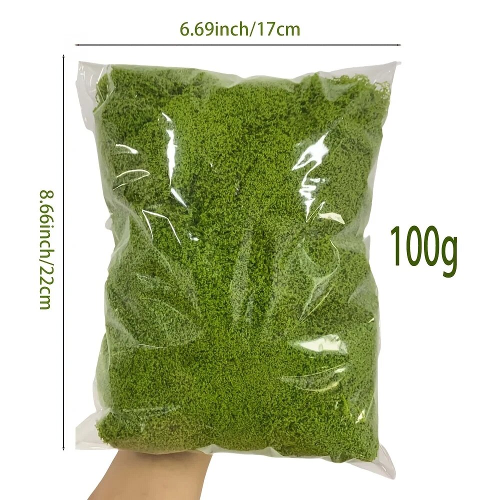 Искусственный мох пластиковый 100 г