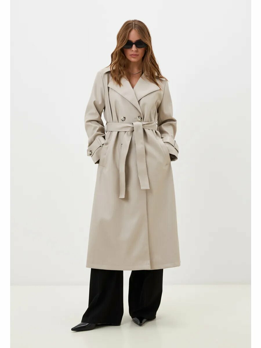 Плащ кожаный тренч