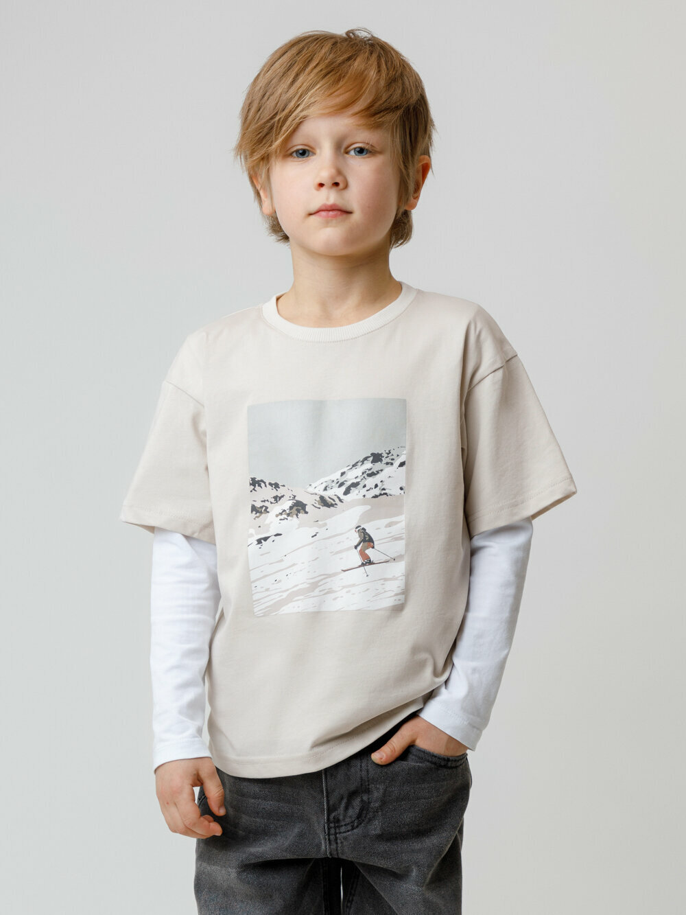 Футболка КР 302799/бежевый к624