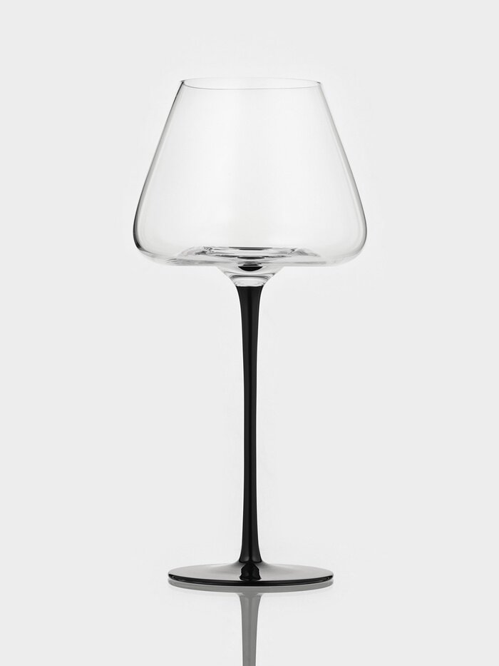 Бокал для вина Magistro «Амьен», 700 мл, h=25 см, стекло, прозрачный, чёрный