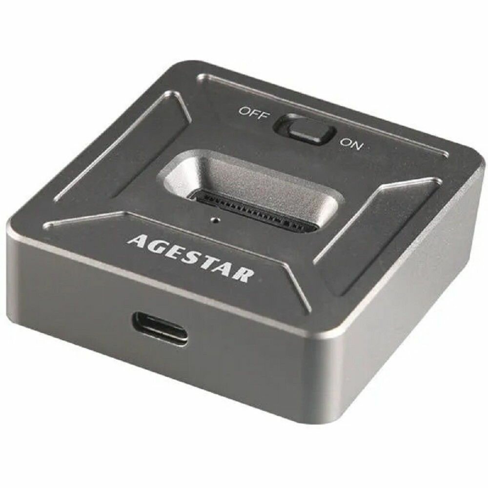AgeStar Контейнер для HDD 31CBNV1C USB 3.1 SSD M.2 NVME, алюминий, серый, GRAY