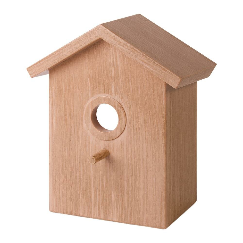Деревянный домик-гнездо для птиц Размер 21,8x14x10см. Материал: Дерево