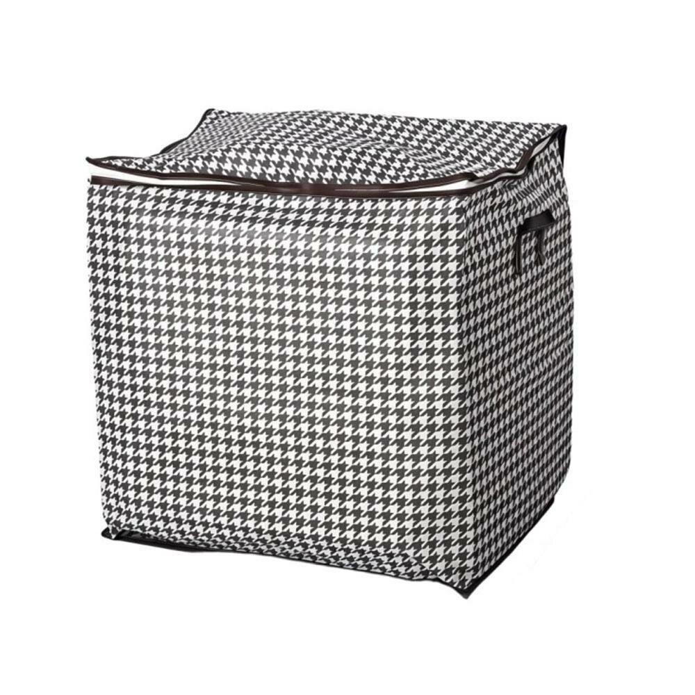 Большой серый кофр из водонепроницаемой ткани на молнии с ручками для хранения одежды, постельного белья и вещей в шкафу