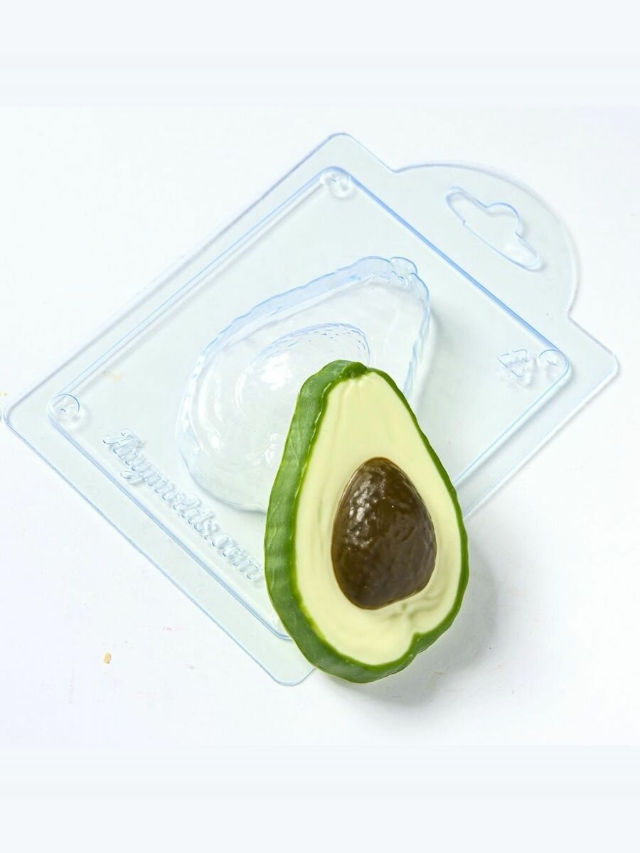 Авокадо половинка форма пластиковая для мыла, гипса, шоколада