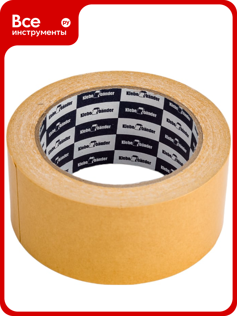 Двусторонняя, Klebebander, полипропиленовая лента Klebebander 50ммx25м, без и/у, 36 шт. 117866, пластиковых