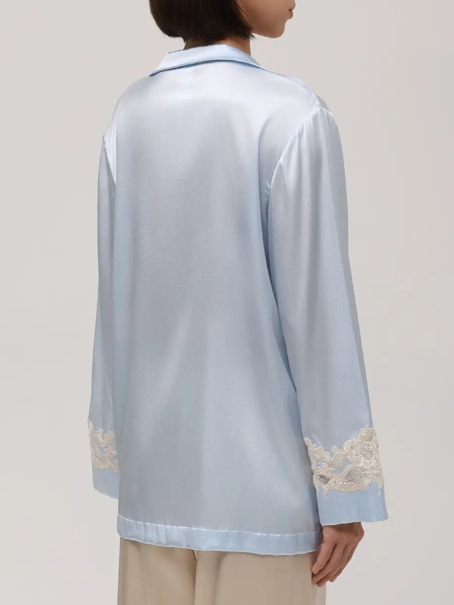 Сорочка C.alla, размер 46, голубой, бежевый — фото 1