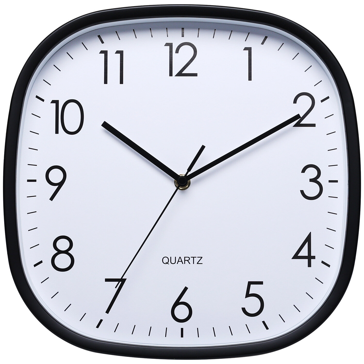 Бесшумные настенные часы со скругленными углами и светящимся покрытием,12-дюймовый жемчужно-белый