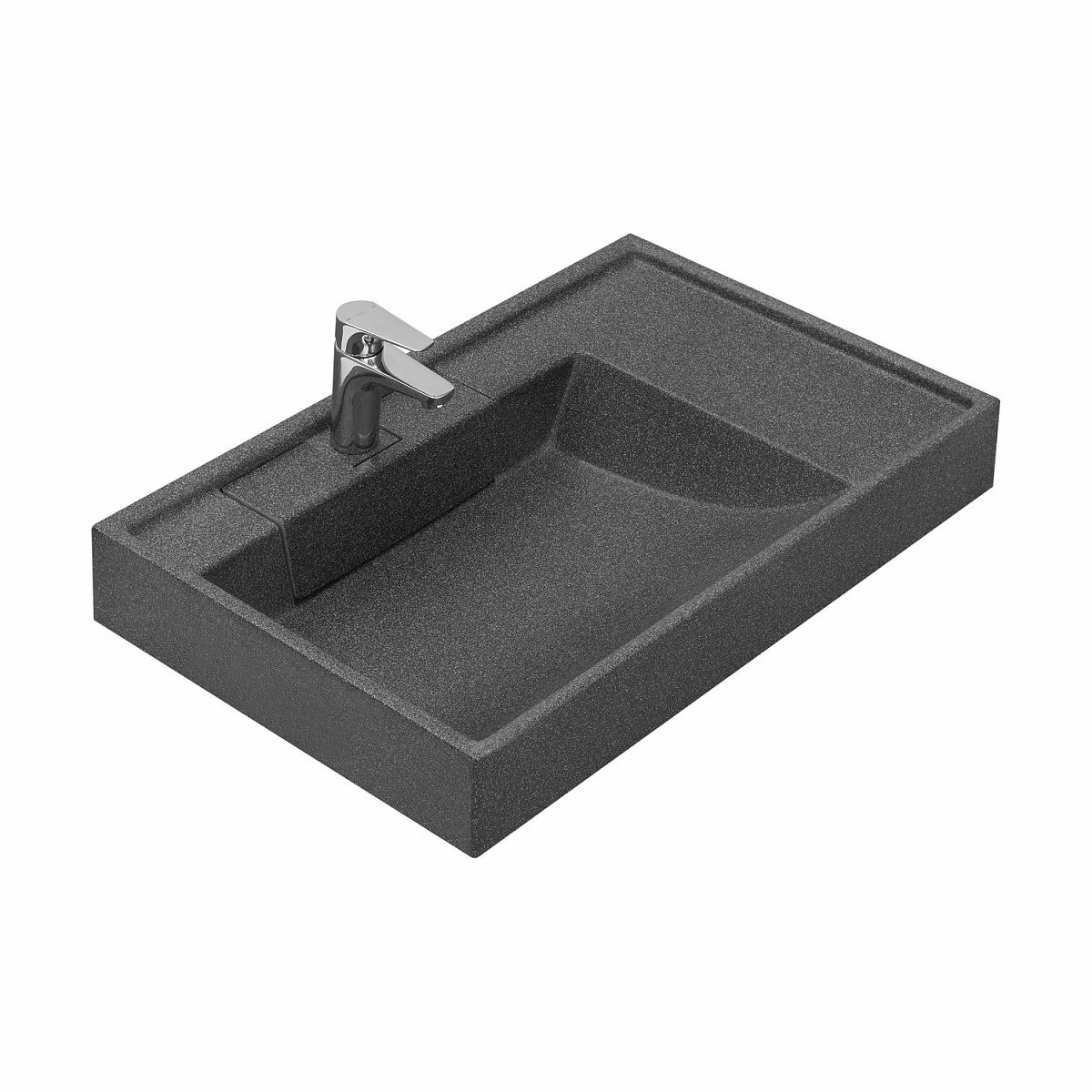 Раковина на стиральную машину Акватон Рейн 80 1A72113KRW210 графит