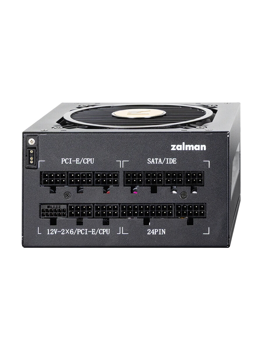 Блок питания ZALMAN 850W TeraMax II black (ATX, 80+ Gold, APFC, 24P, 4xPCIe 6+2P, 3хMolex, 12xSATA, 120mm fan, RTL) (ZM850-TMX2 VIEW)