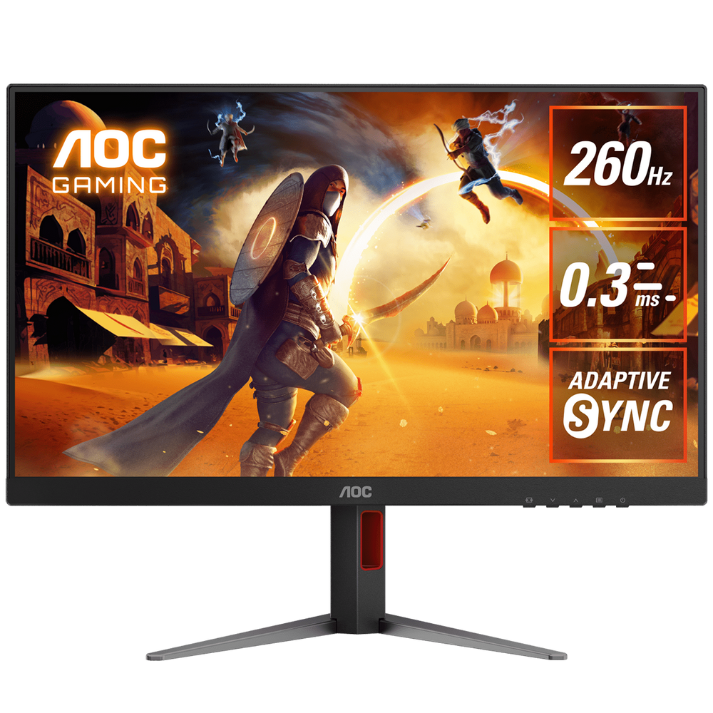Монитор 27" AOC Q27G4Z Black (2560x1440, IPS, 260Hz, 350cd, 0.3ms, HDMI-2.0, DP-1,4, Speakers, FreeSync, Flicker Free, Pivot, VESA, 3Y)