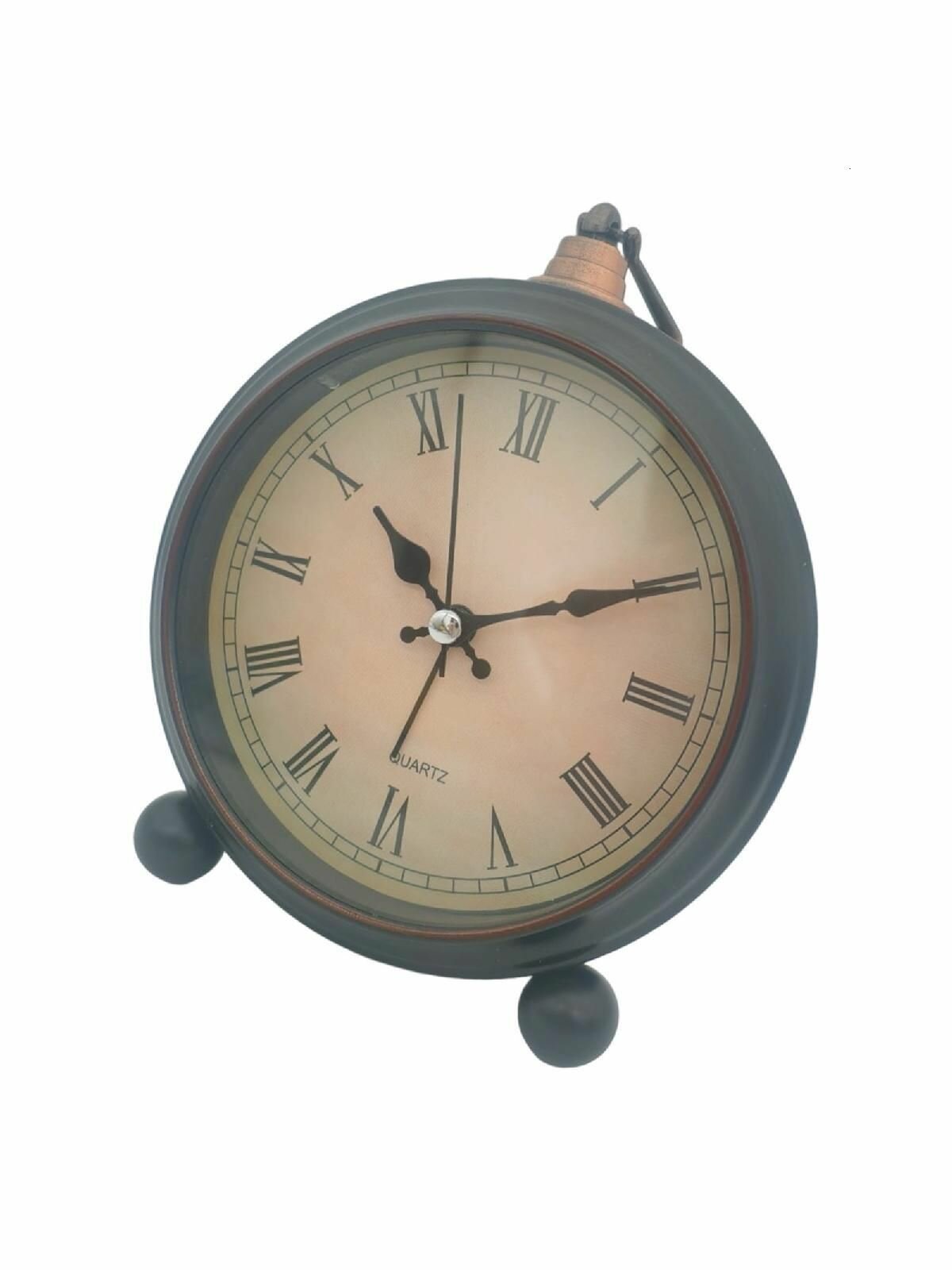 Будильник,5-дюймовый ретро-будильник с подъемным кольцом, металлический бесшумный будильник с подсветкой-римский тип A