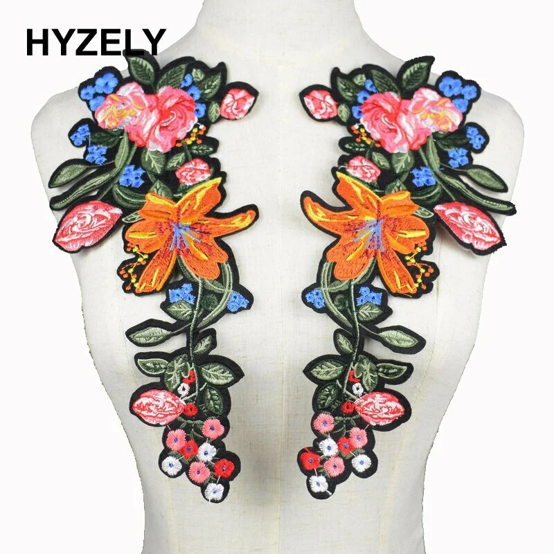 Термоклееные нашивки HYZELY розы 2 шт.