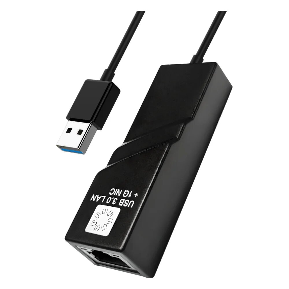 Сетевая карта 5bites USB3.0, RJ45 1гигабит, 10см UA3-45-01BK, 1000 м
