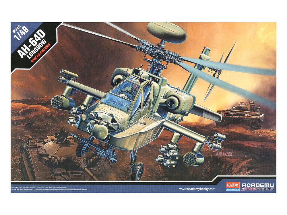 12268 Academy Ударный вертолет AH-64D Longbow (1:48)