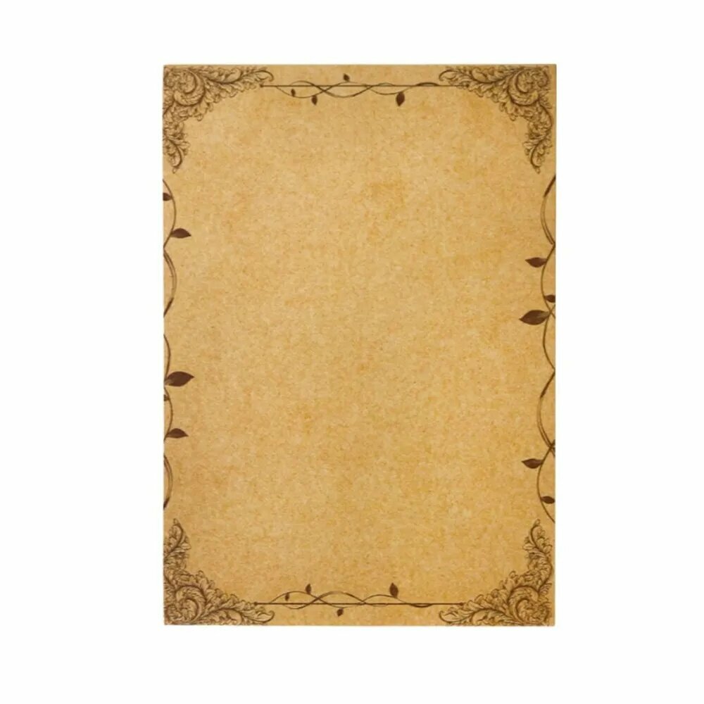 Набор винтажной бумаги для письма 8 листов крафт приглашений и писем