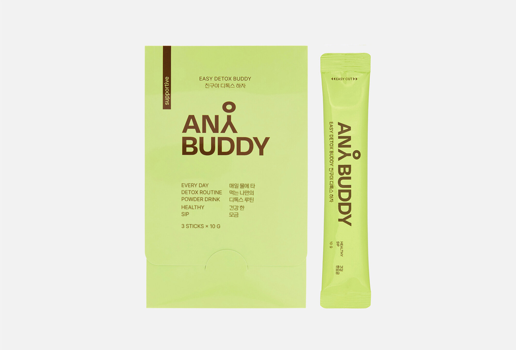 БАД для детокса ANY BUDDY витамин С, лимон и экстракт имбиря в стиках