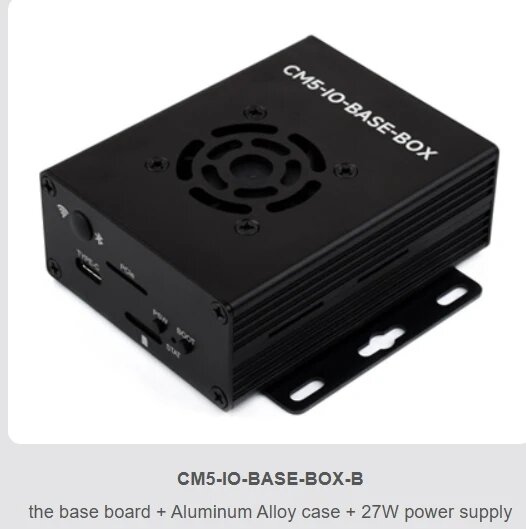 Мини-основая плата (B) / мини-компьютер для вычислительного модуля Raspberry Pi 5 (НЕ входит в комплект), встроенный EEPROM и чип шифрования, CM5-IO-BASE-BOXB -EU