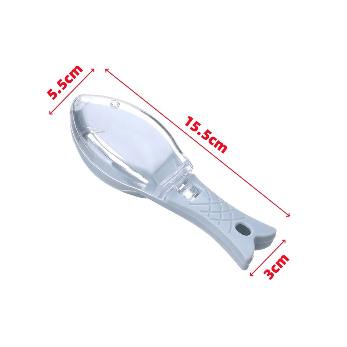 Ручной рыбочистка с прозрачной крышкой Blue