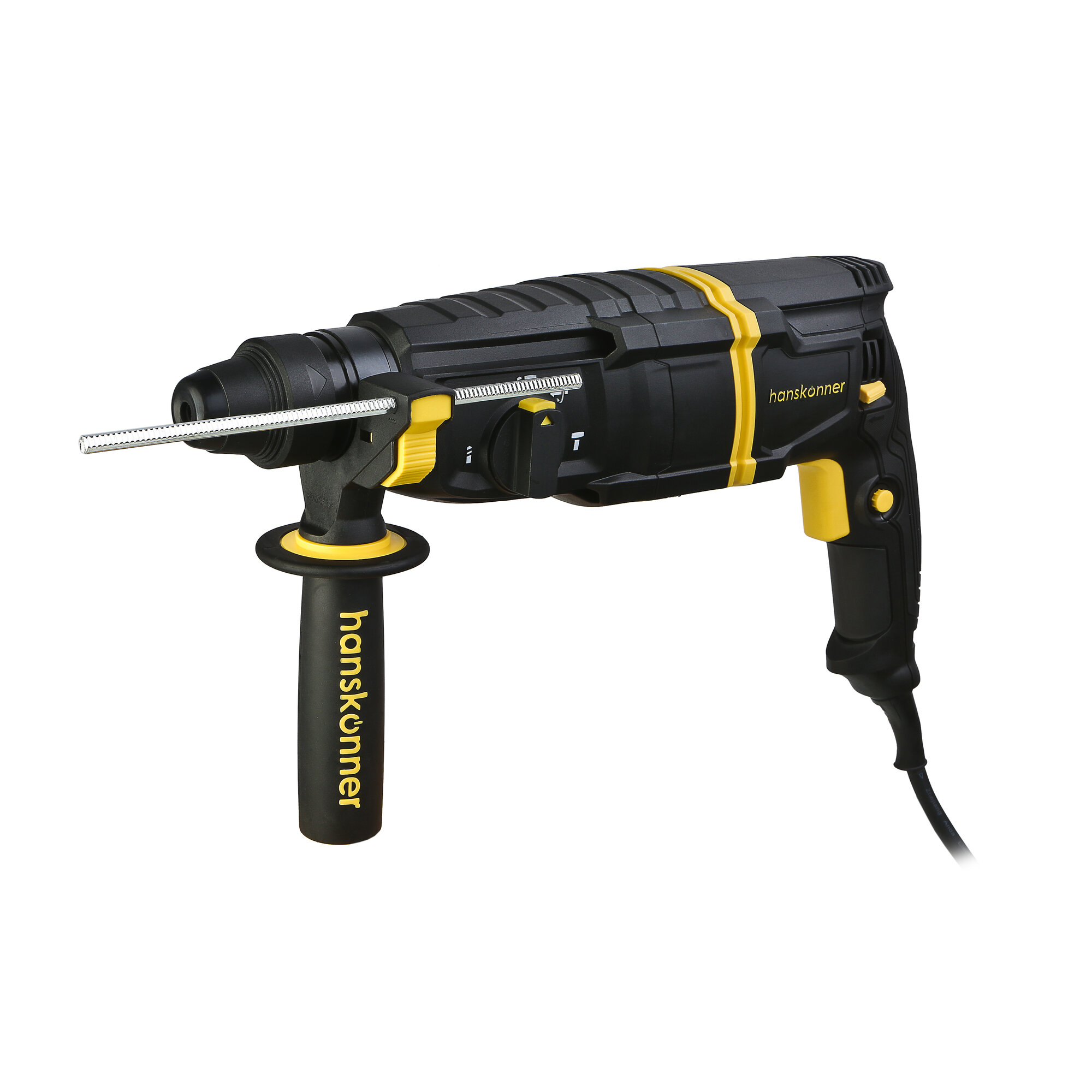 Перфоратор Hanskonner HRH0926AVS 800Вт, 26мм, 3.0Дж, 0-4900уд/мин,3 режима 4м кабель виброзащита