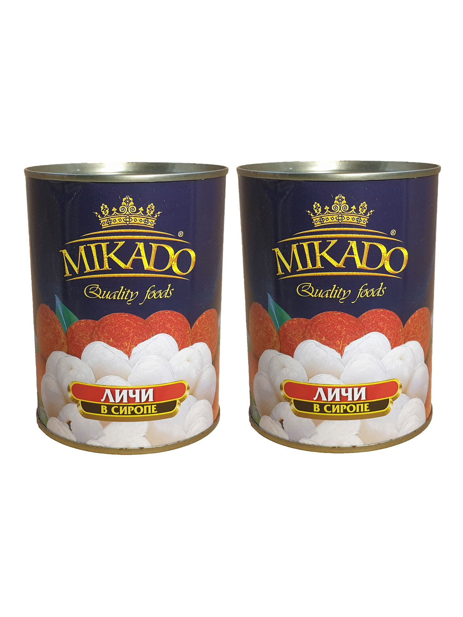 Личи очищенные без косточек в сиропе "MIKADO" 2 баночки по 580 мл