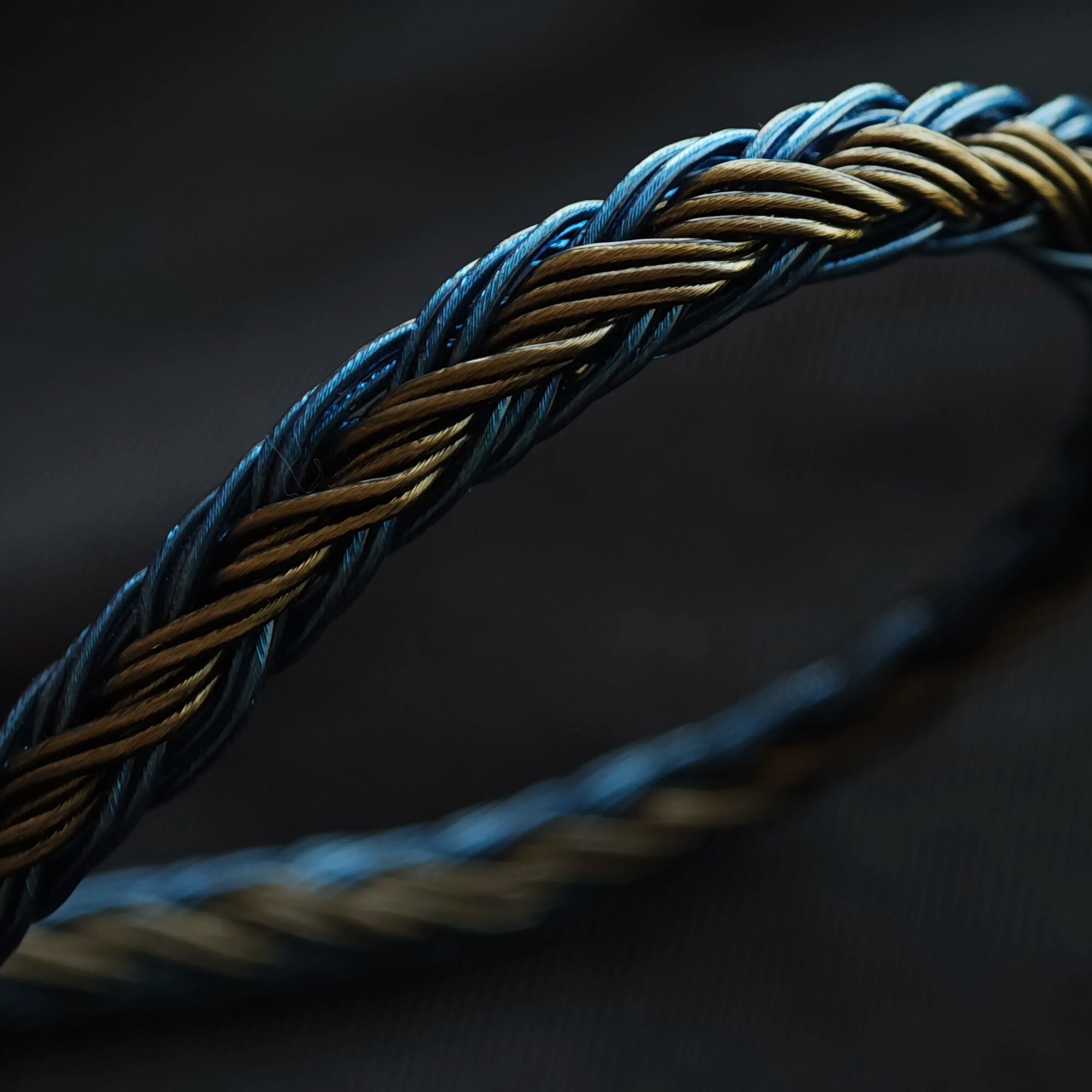 Кабель для наушников MMCX, кабель для обновления OCC высокой чистоты, кабель для гарнитуры FiiO для FH3, FH5s FH19 FH11 FH7 FH9 3,5 мм с микрофоном 3.5mm Stereo, blue-grey