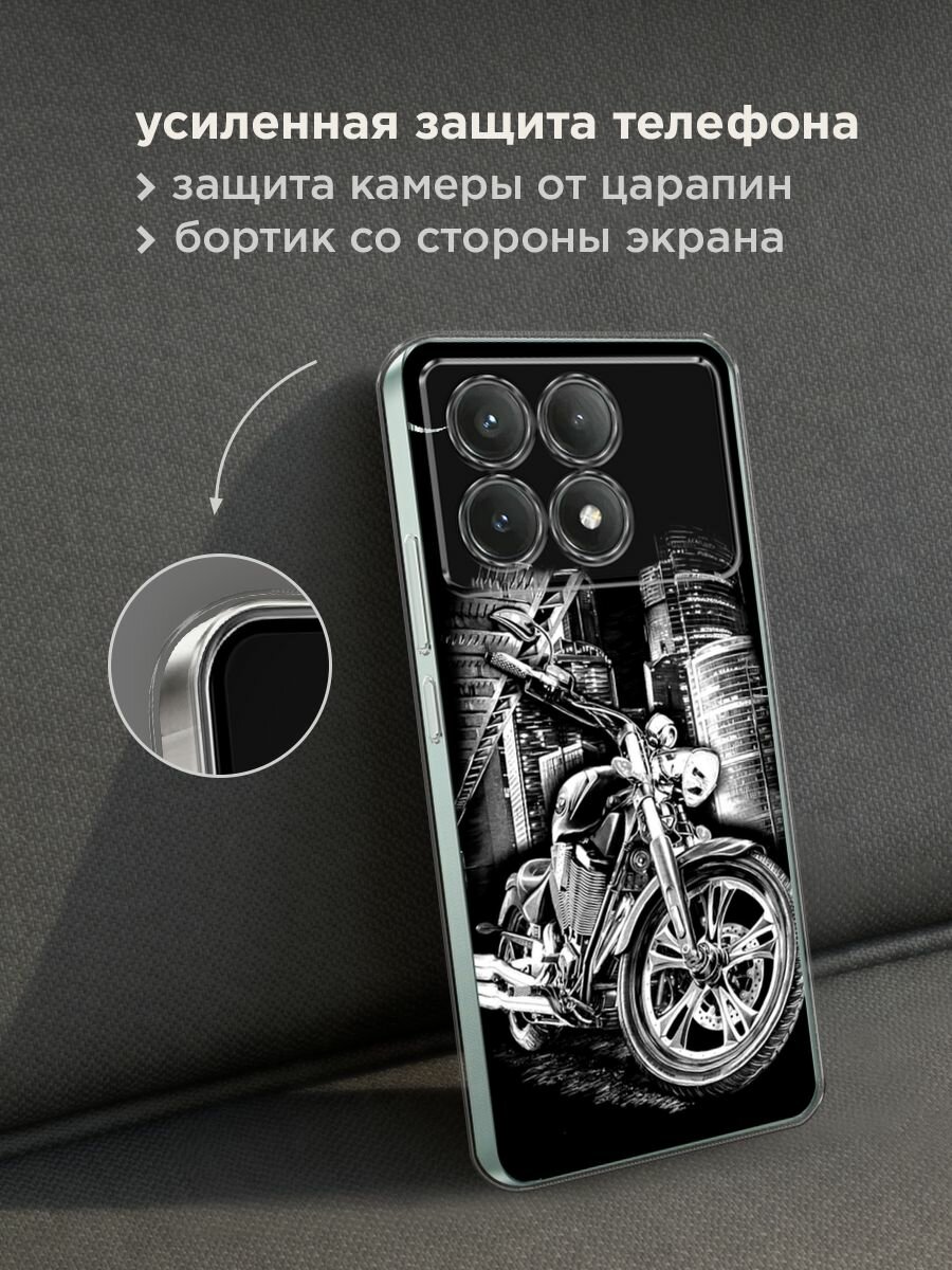Чехол на Xiaomi Poco X6 PRO 5G / Поко X6 Про 5G с принтом "Крутой байк" — фото 1