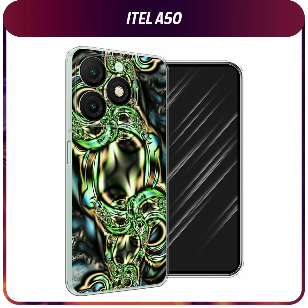 Силиконовый чехол на Itel A50 / Ител А50 с принтом Абстракция 18