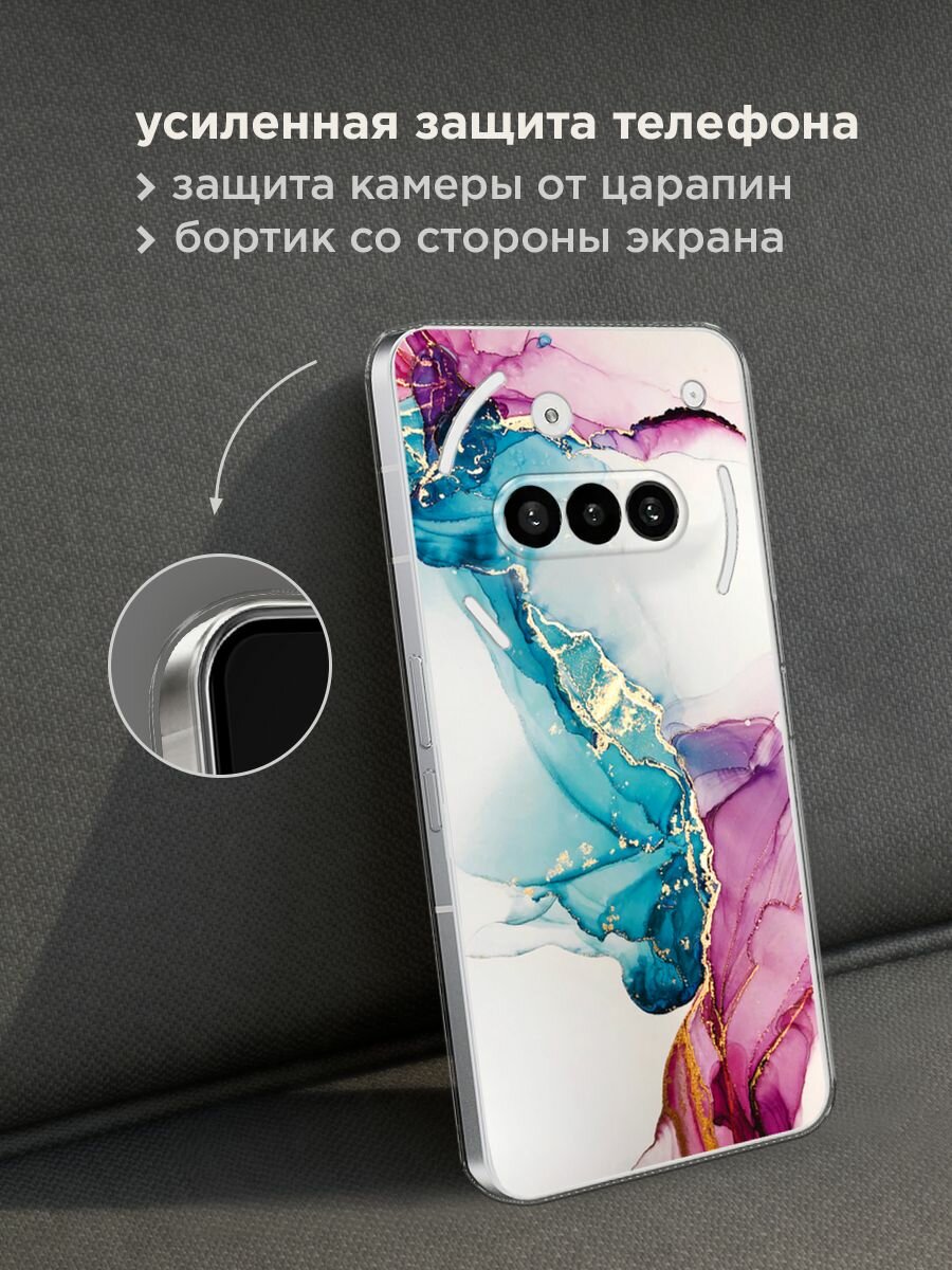 Чехол на Nothing Phone 3a / Нотинг Фон 3а с принтом "Розовые разводы рисунок" — фото 1