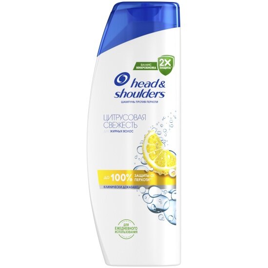 Шампунь против перхоти Head & Shoulders Цитрусовая свежесть, для жирных волос, 360 мл