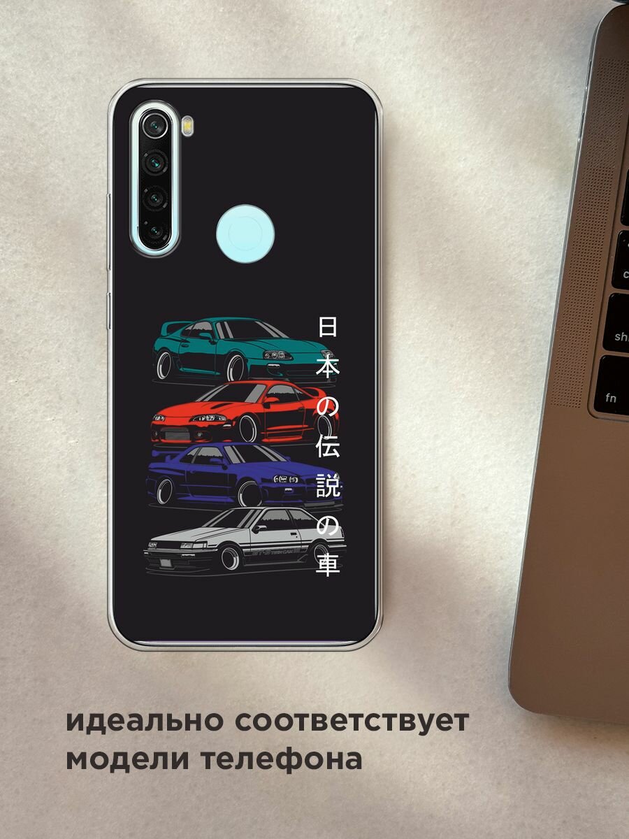 Чехол на Xiaomi Redmi Note 8 / Сяоми Редми Нот 8 с принтом "JDM Legend cars" — фото 1