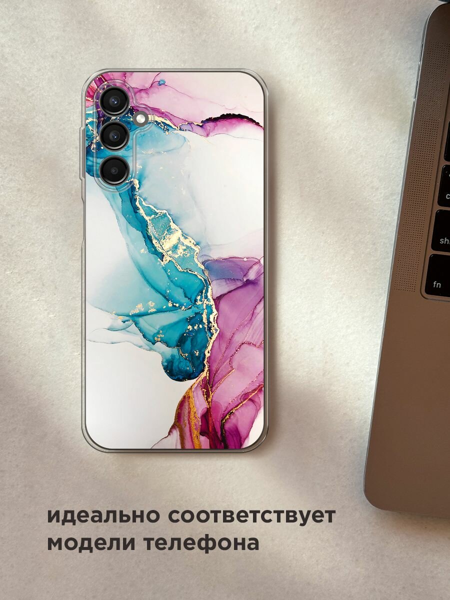 Чехол на Samsung Galaxy A24 / Самсунг Галакси A24 с принтом "Розовые разводы рисунок" — фото 1