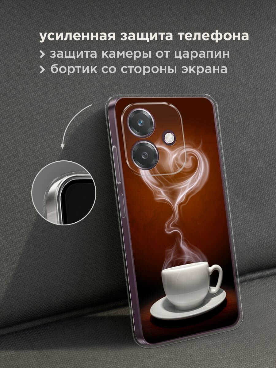 Чехол на Oppo A3/A3x / Оппо А3/A3x с принтом "Кофейная любовь" — фото 1
