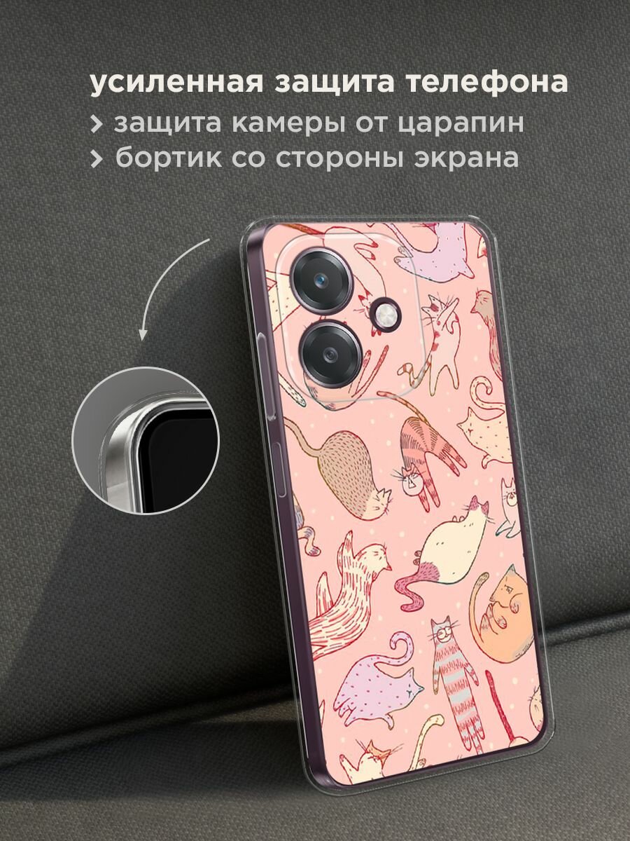 Чехол на Oppo A3/A3x / Оппо А3/A3x с принтом "Розовое счастье" — фото 1