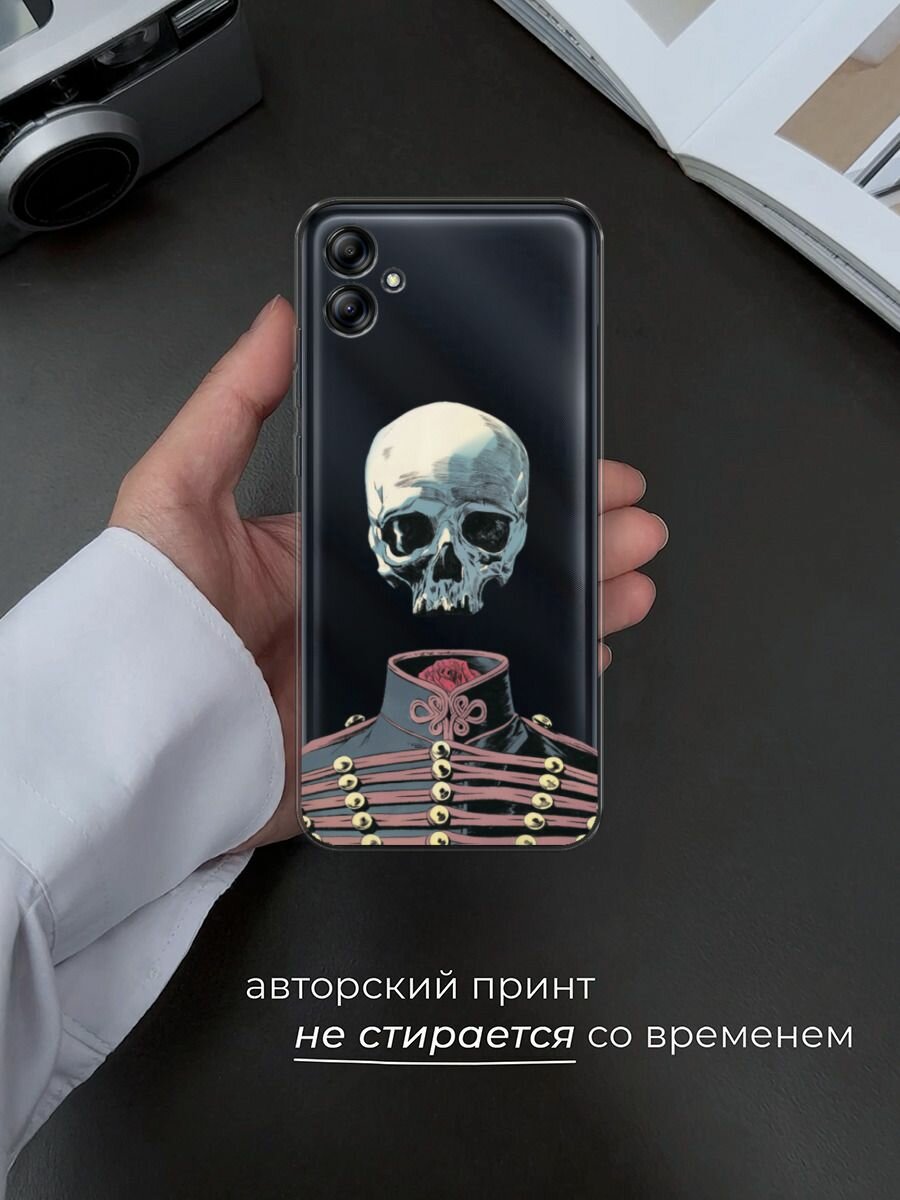 Чехол на Samsung Galaxy A04e / Самсунг A04e с принтом "Гусар", прозрачный — фото 1