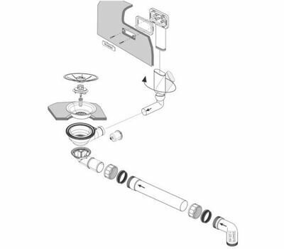 Комплект сливной арматуры для моек Blanco Andano (Solis, Etagon) C-overflow InFino 234073