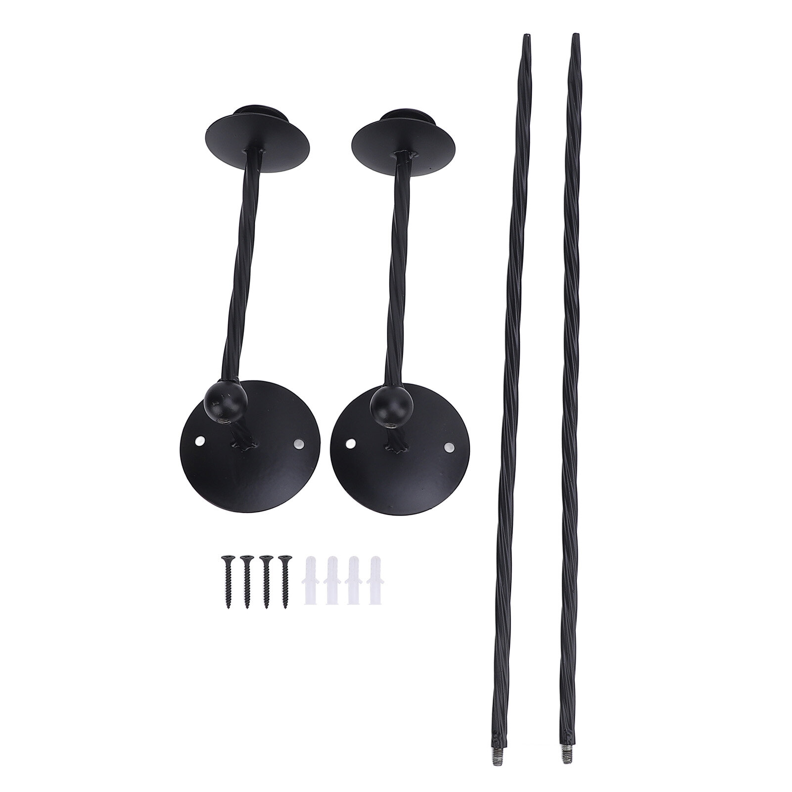 Настенный подсвечник в европейском стиле, металлический спиральный подсвечник для крыльца, спальни, столовой, черный