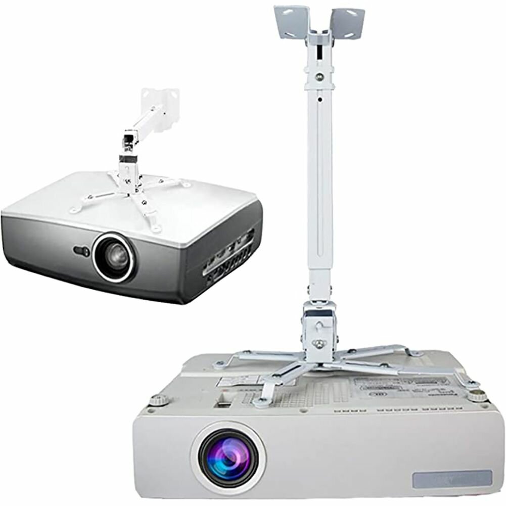 Универсальный регулируемый кронштейн для крепления проектора на потолок и стену с выдвижными кронштейнами для установки проектора дома и в офисе