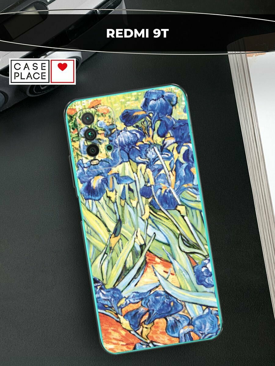 Чехол на Xiaomi Redmi 9T / Сяоми Редми 9Т с принтом "Ирисы Ван Гог"