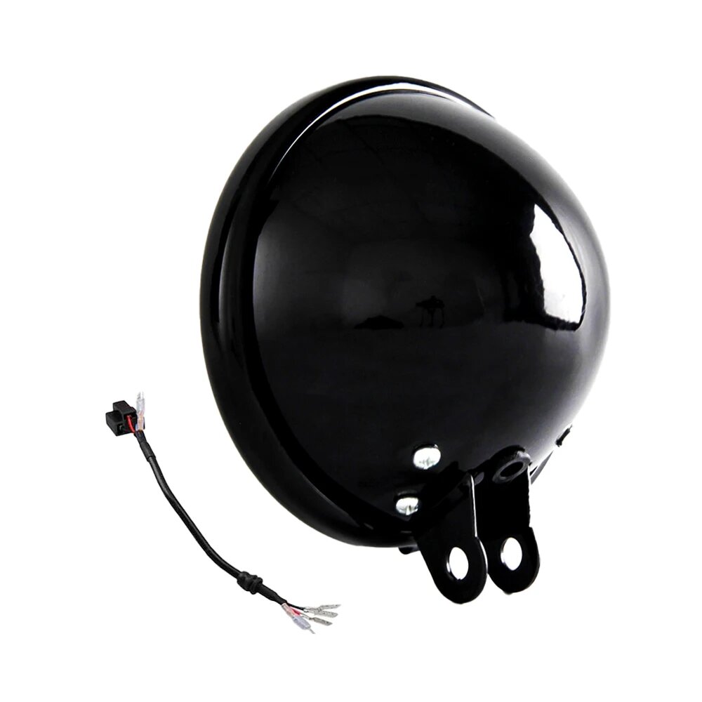 5.75' Мотоцикл Фары Корпус Ведро Led Свет Shell Крышка Фара Крепление Кронштейн Черный Мото Аксессуары