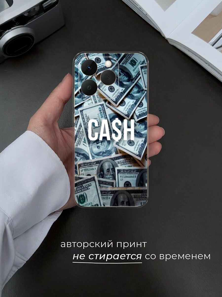 Силиконовый чехол на Realme 15T / Реалми 15Т с принтом "Cash" — фото 1