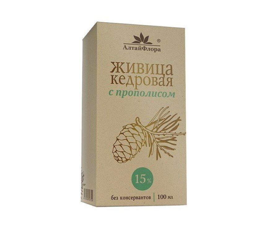 Лечебный бальзам АлтайФлора живица кедровая с прополисом, 100 мл