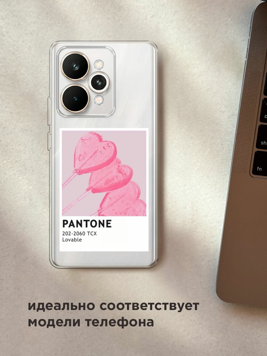 Чехол на Realme 15 Pro / Реалми 15 Про с принтом "Pantone Lovable 2 - 14 февраля", прозрачный — фото 1